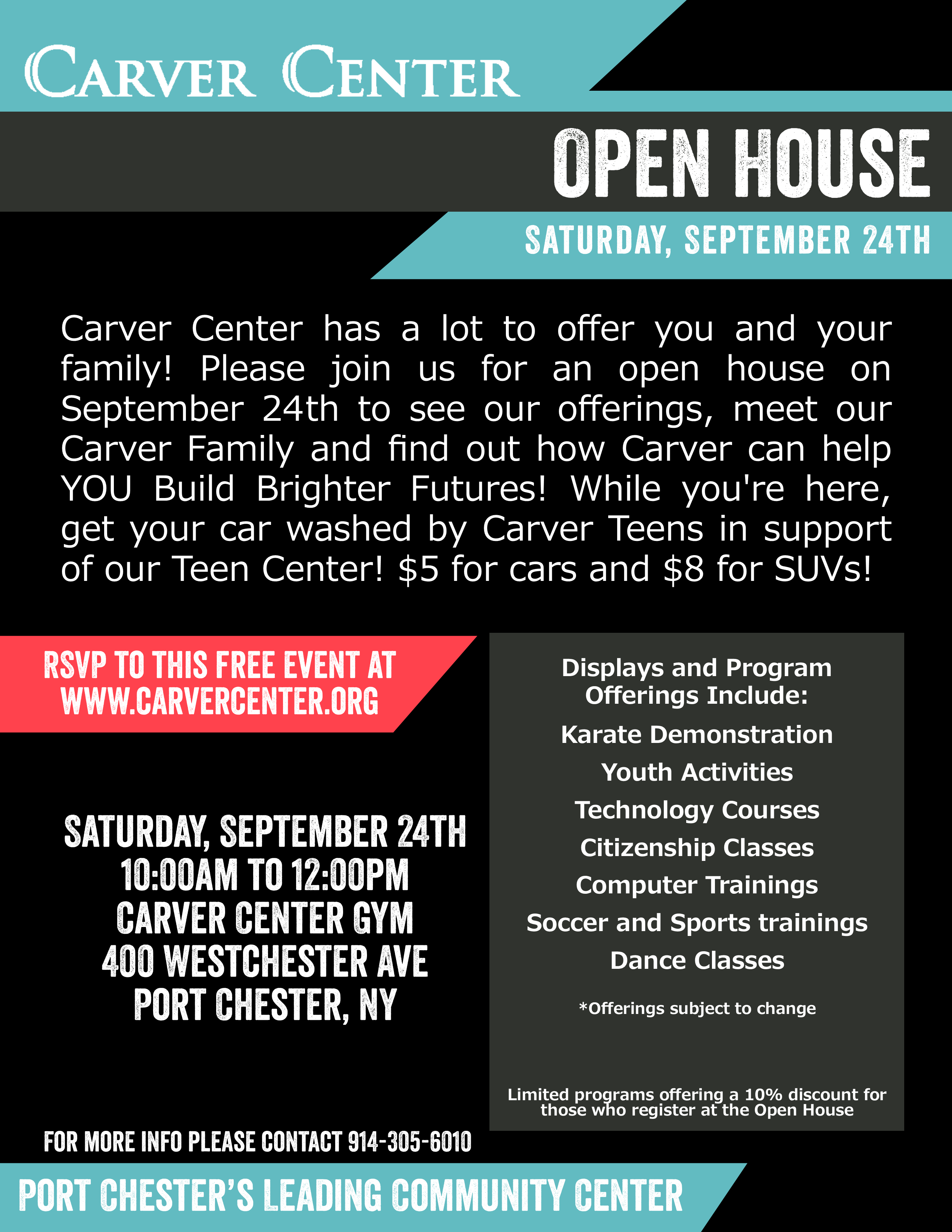 Open House RSVP - Carver Center
